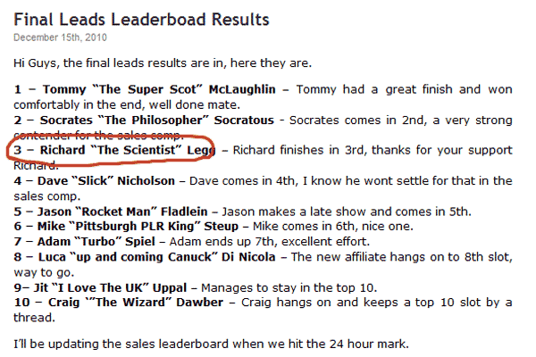 Richard Legg - SEO Specialist, Marketing Consultant, Super Affiliate